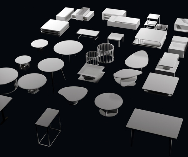 ArtStation - LOW POLY TABLES // 30 CUSTOM MODELS | Resources