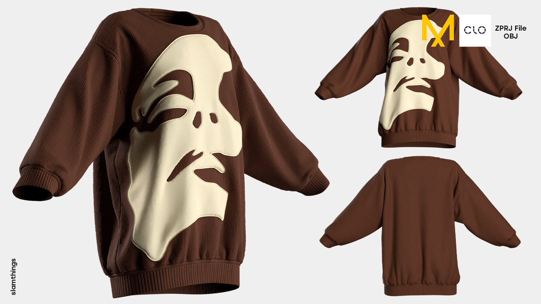 ArtStation - Streetwear Sweater #006 - Clo 3D / Marvelous Designer ...