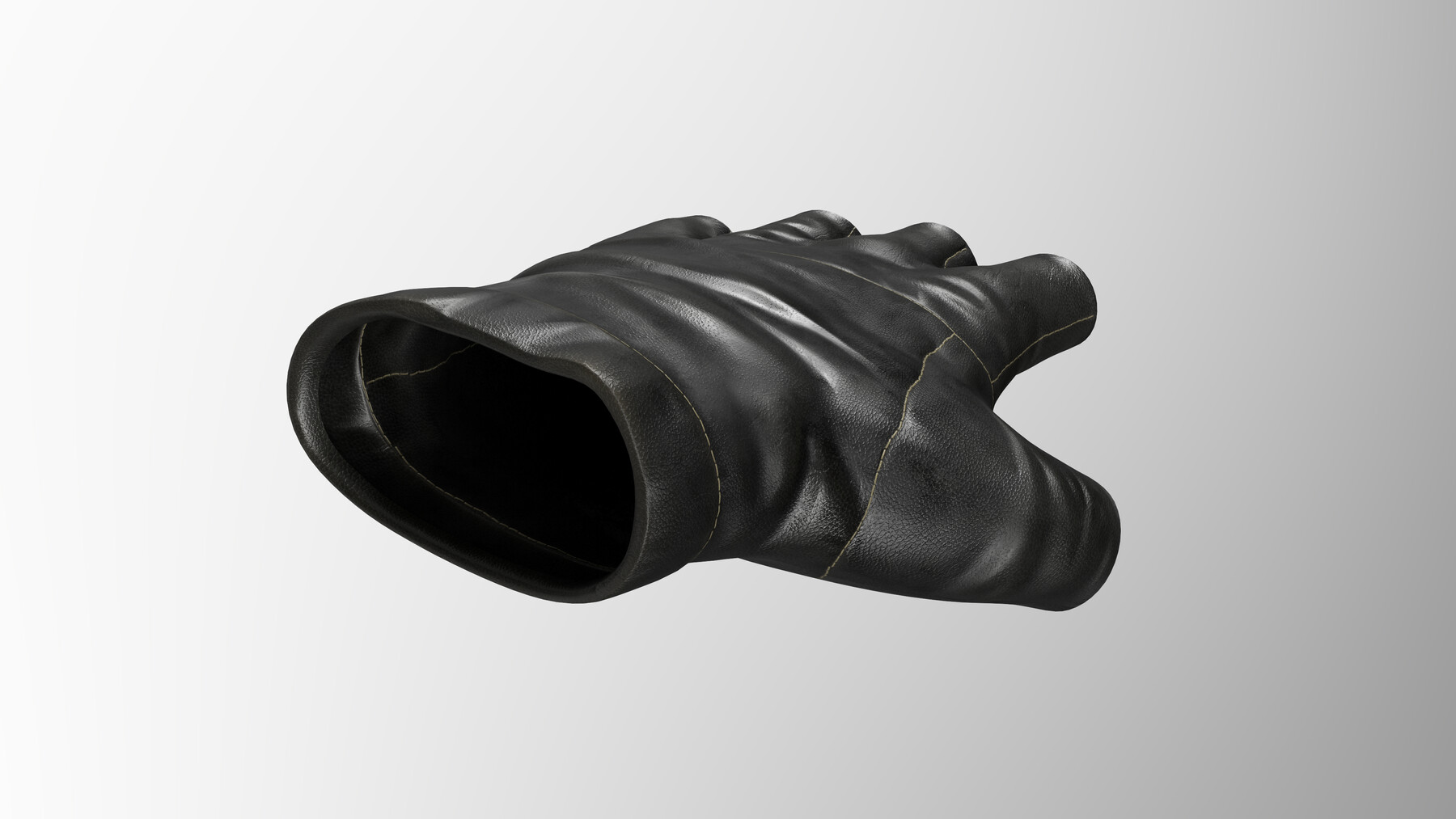 ArtStation - Black leather fingerless glove | Game Assets