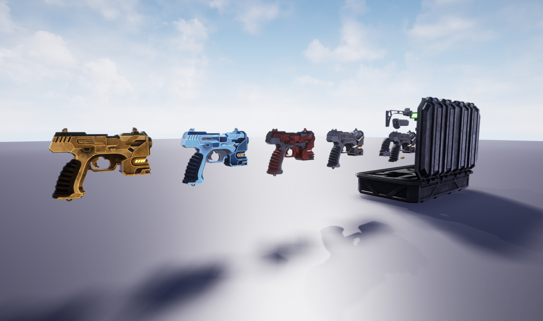 ArtStation - Sci-fi gun and case - Fully modular + Unreal Engine ...