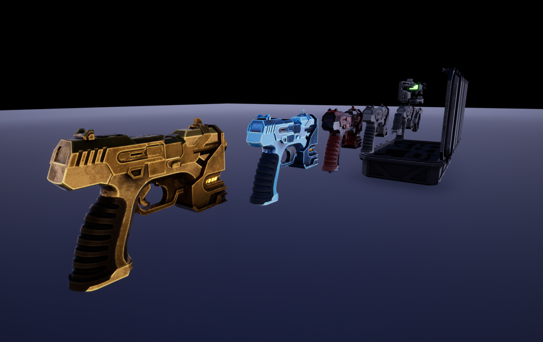 ArtStation - Sci-fi gun and case - Fully modular + Unreal Engine ...