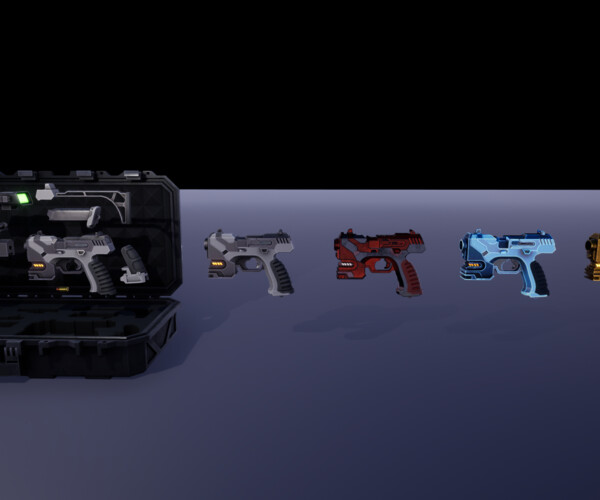 ArtStation - Sci-fi gun and case - Fully modular + Unreal Engine ...