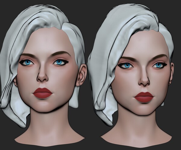 ArtStation - female head2(scrlt) | Resources