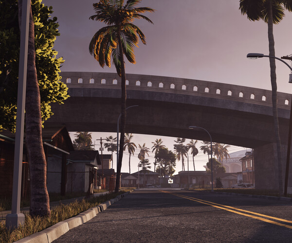 ArtStation - GTA San Andreas Grove Street Remake | Resources