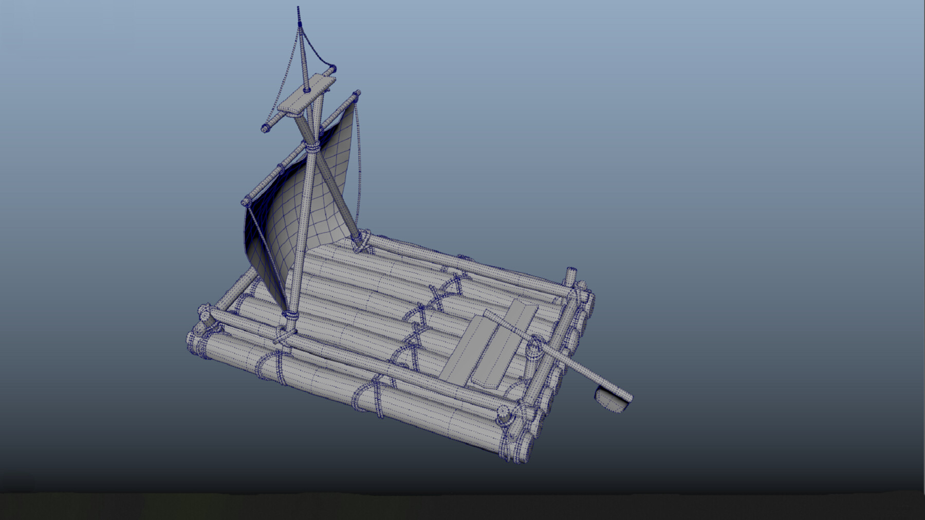 ArtStation - Wooden stylized raft PBR low-poly game ready Low-poly 3D ...