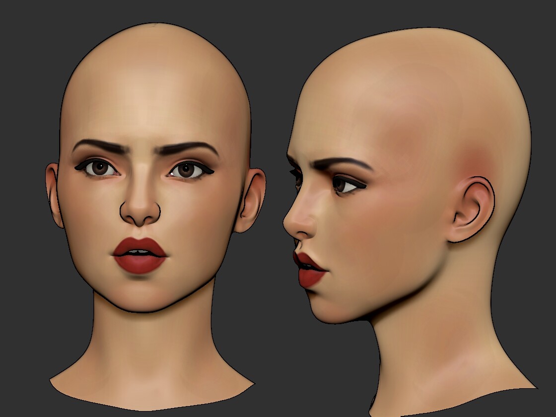 ArtStation - female head3 (rose) | Resources