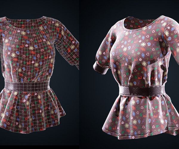 ArtStation - 3D Women's Shirts | Game Assets