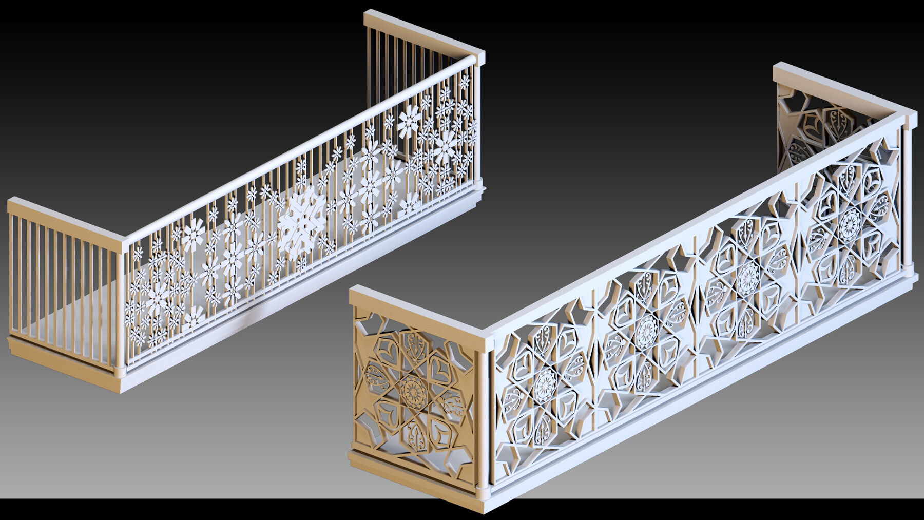 ArtStation - 50 Fences- Vol 01- Kitbash- High detail 3d models | Resources