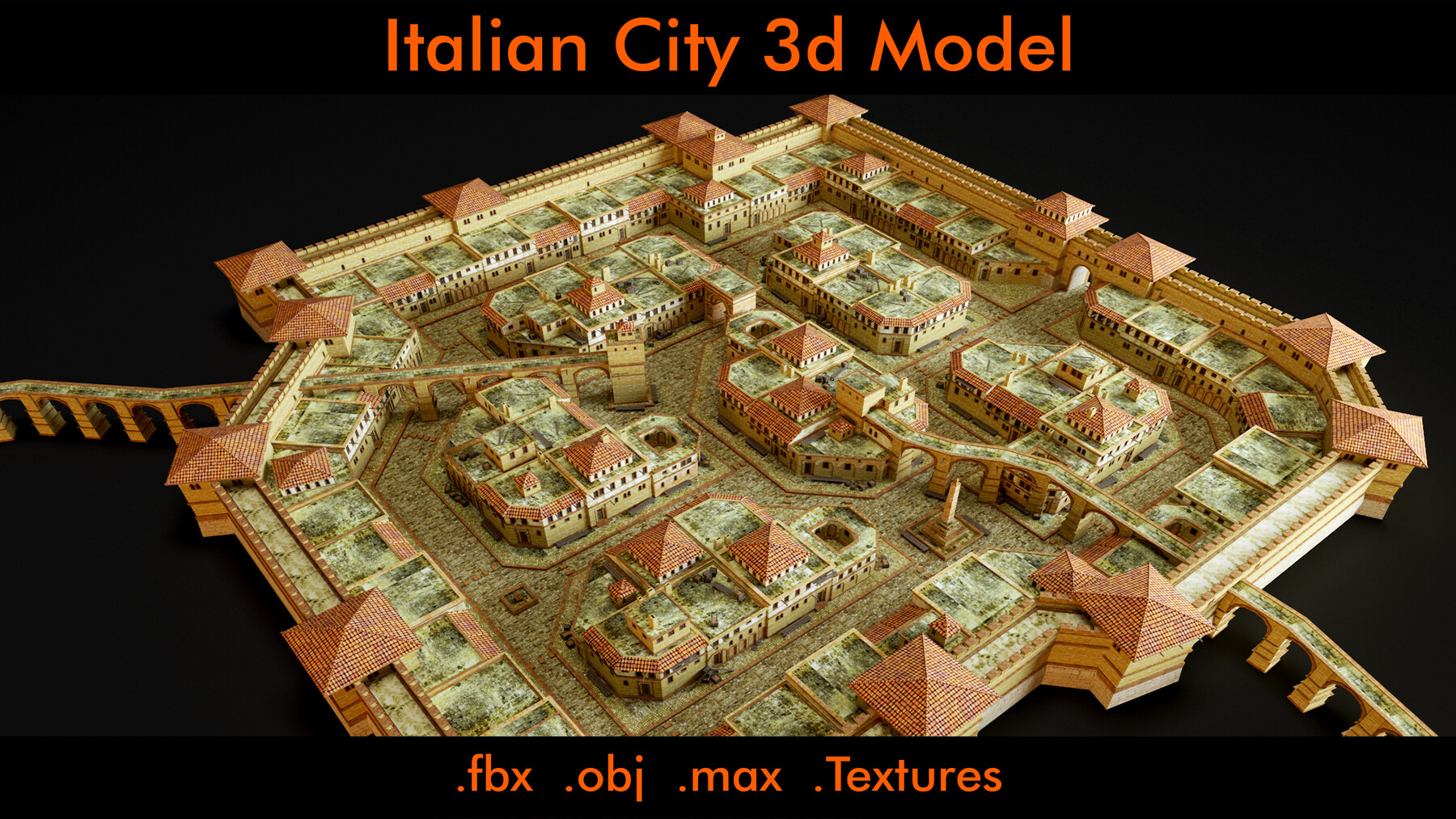 ArtStation - Italian City- 3d Model | Resources