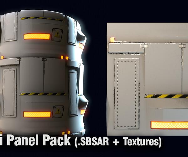 ArtStation - Sci-Fi Panel Pack (.SBSAR + Textures) | Resources