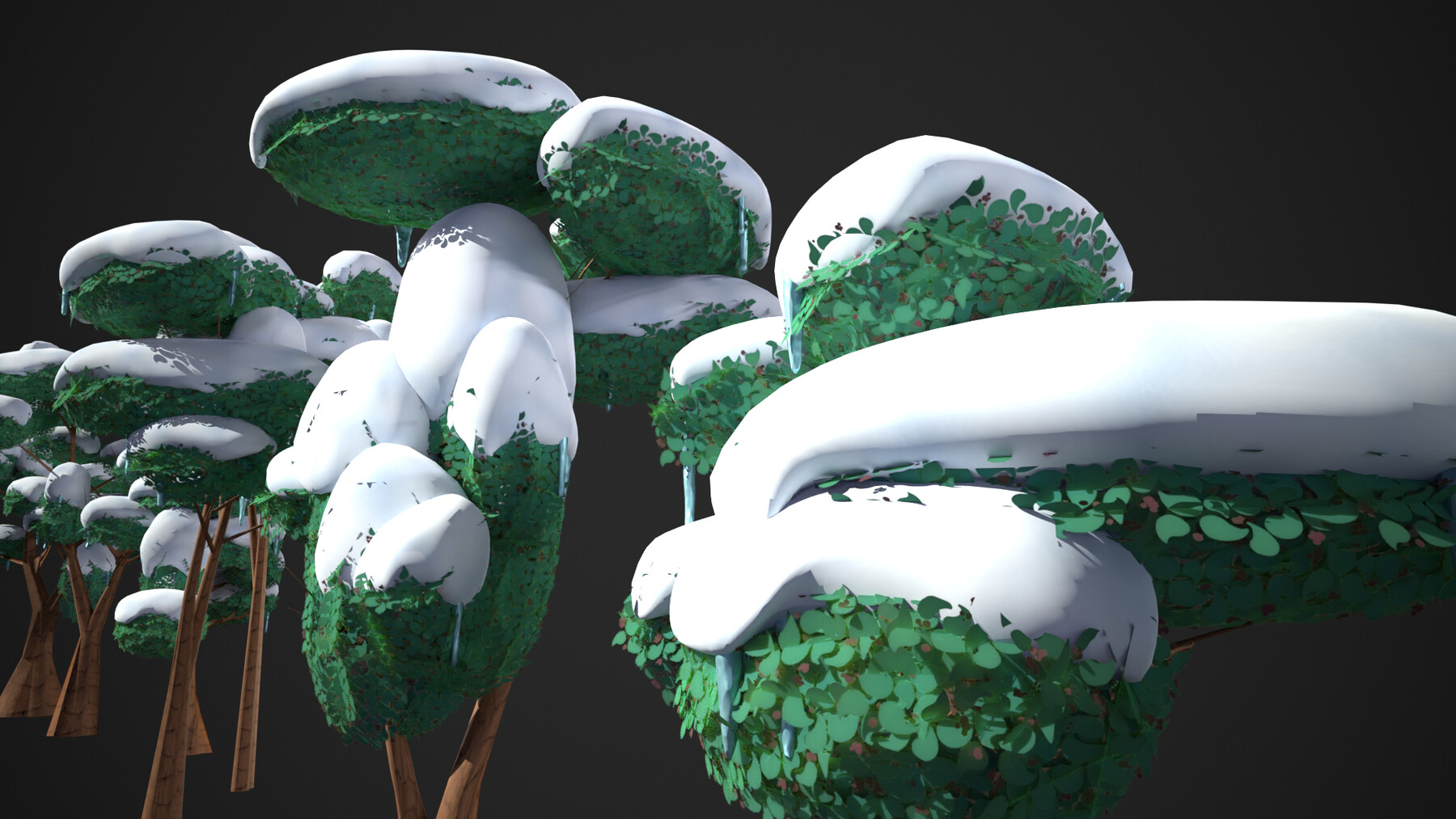 ArtStation - Winter Trees 02 | Game Assets