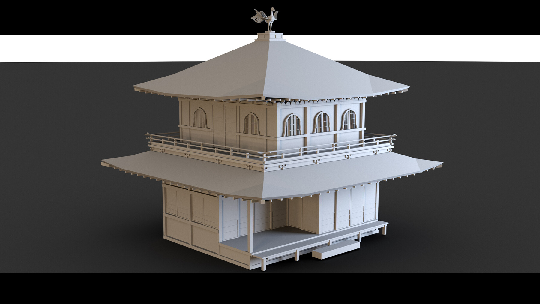 ArtStation - Asian Building- 3d Model | Resources