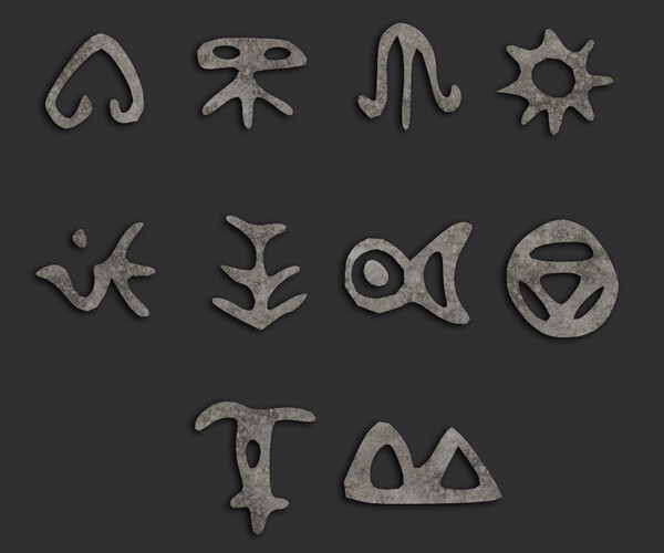 ArtStation - 110 Runes Alpha 8K Vol 2 | Brushes