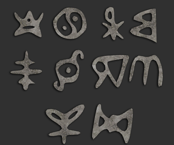 ArtStation - 110 Runes Alpha 8K Vol 2 | Brushes