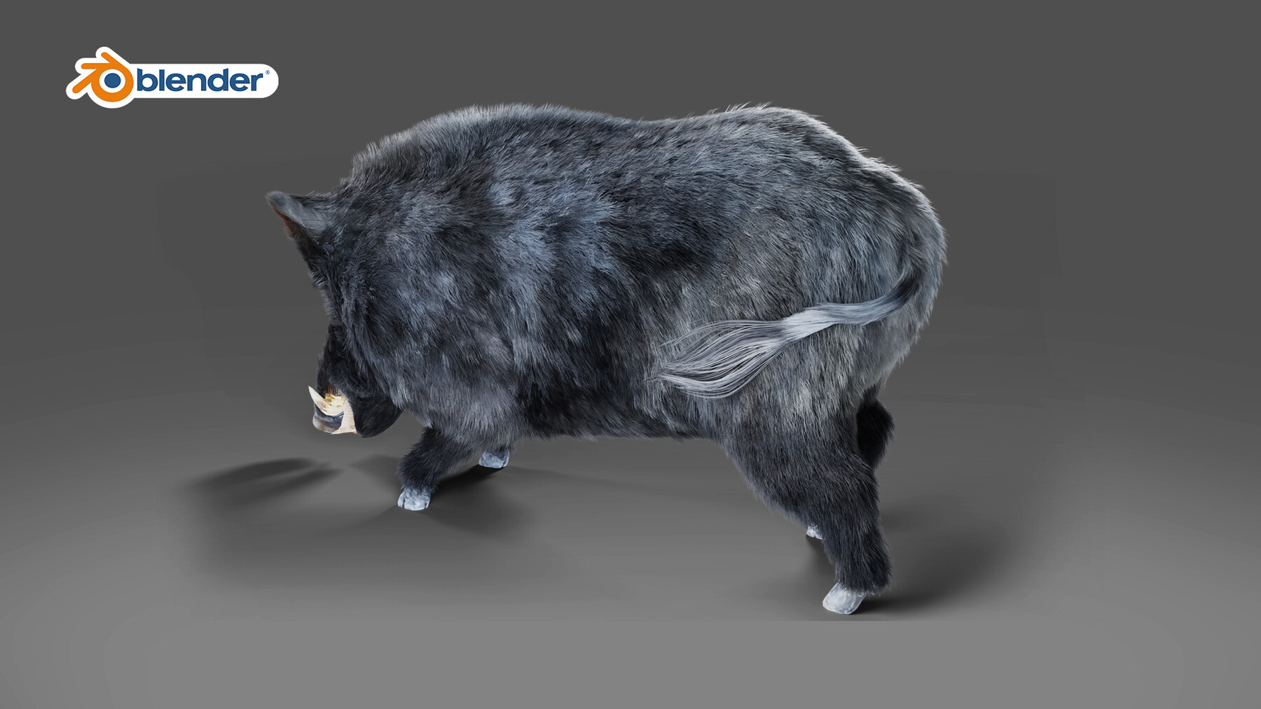 ArtStation - Fur Wild Boar V09 Rigged and Animation | Game Assets