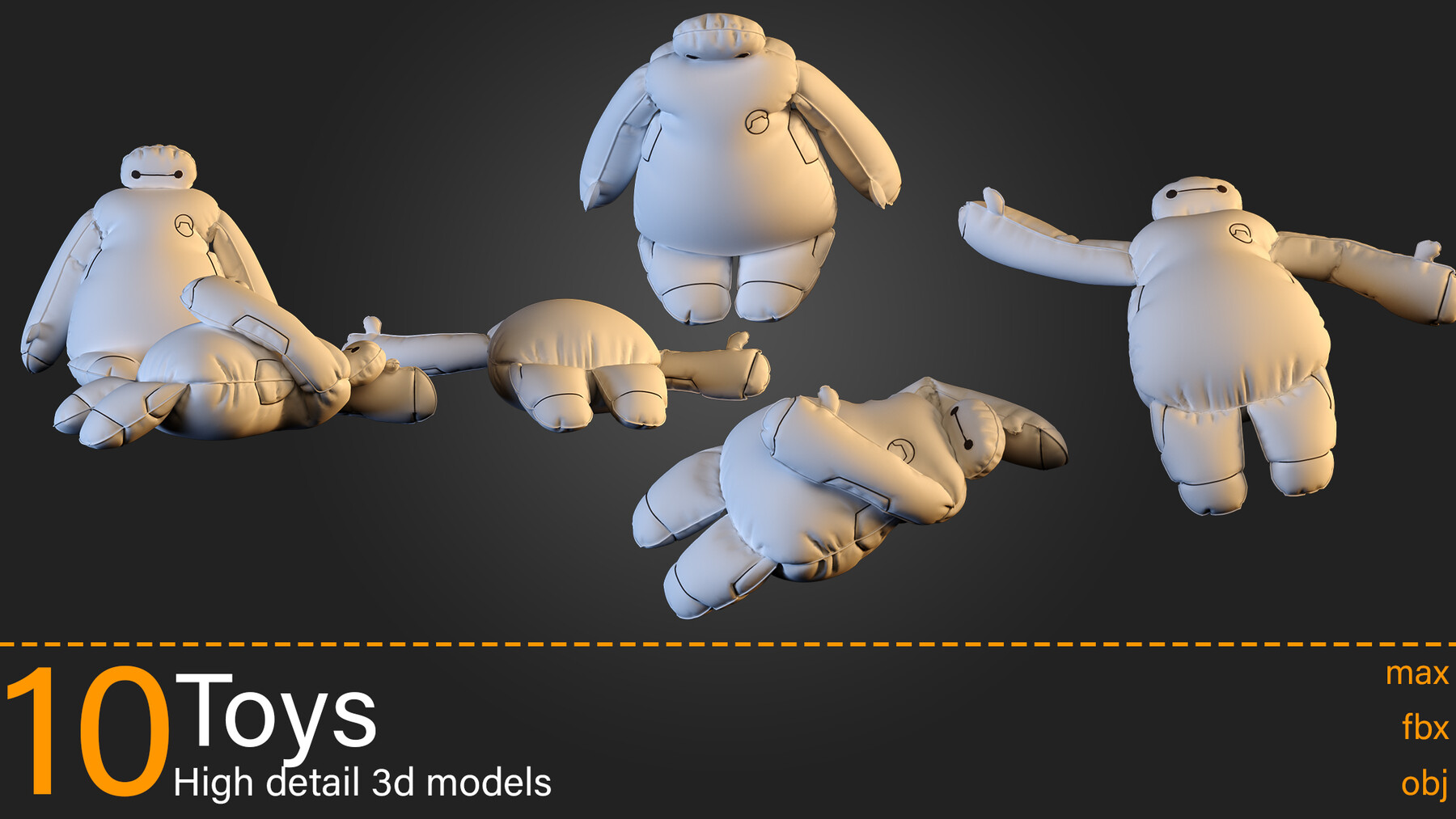 ArtStation - 10 Toys- 3d models-max.fbx.obj | Resources
