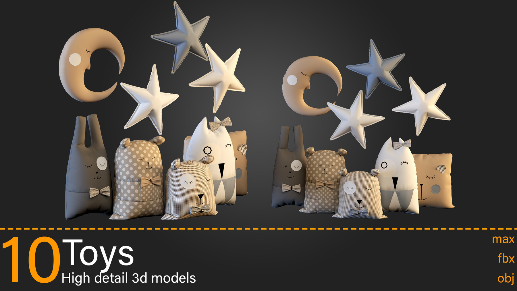 ArtStation - 10 Toys- 3d models-max.fbx.obj | Resources