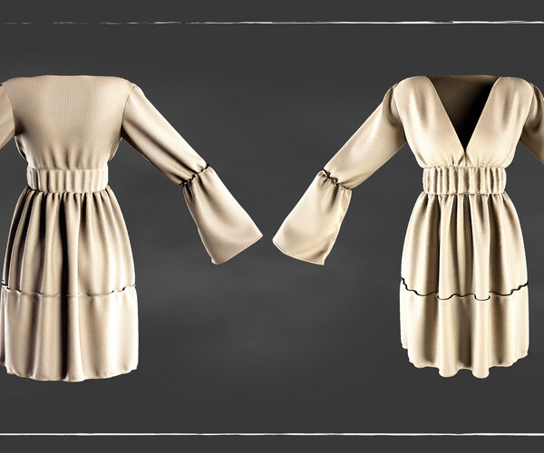 ArtStation - 5 Women's Dresses / /Marvelous Designer /Smart material ...