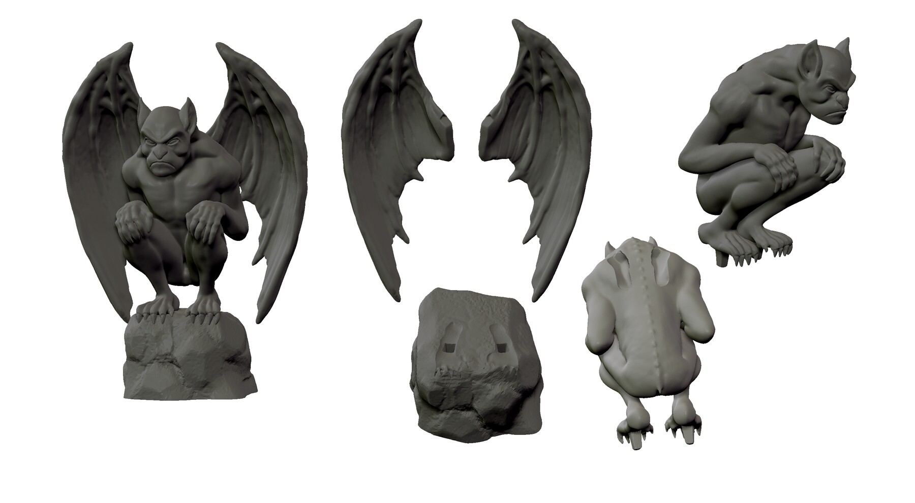 ArtStation - Gargoyle Statue 3D model 3D print model | Resources