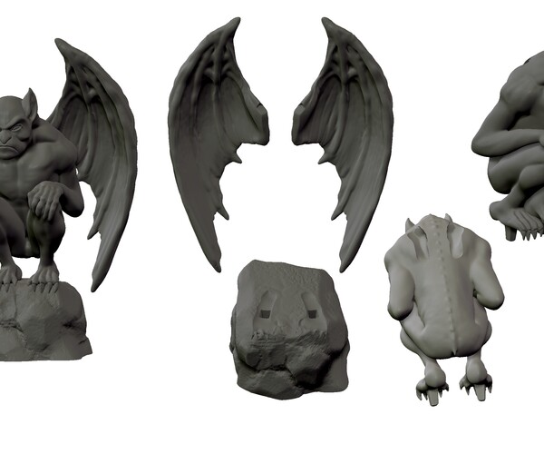 ArtStation - Gargoyle Statue 3D model 3D print model | Resources