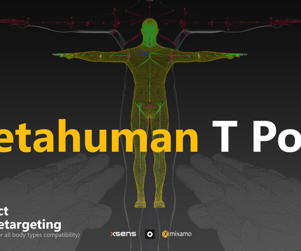 ArtStation - Metahuman T Pose Asset for perfect MOCAP Retargeting ...