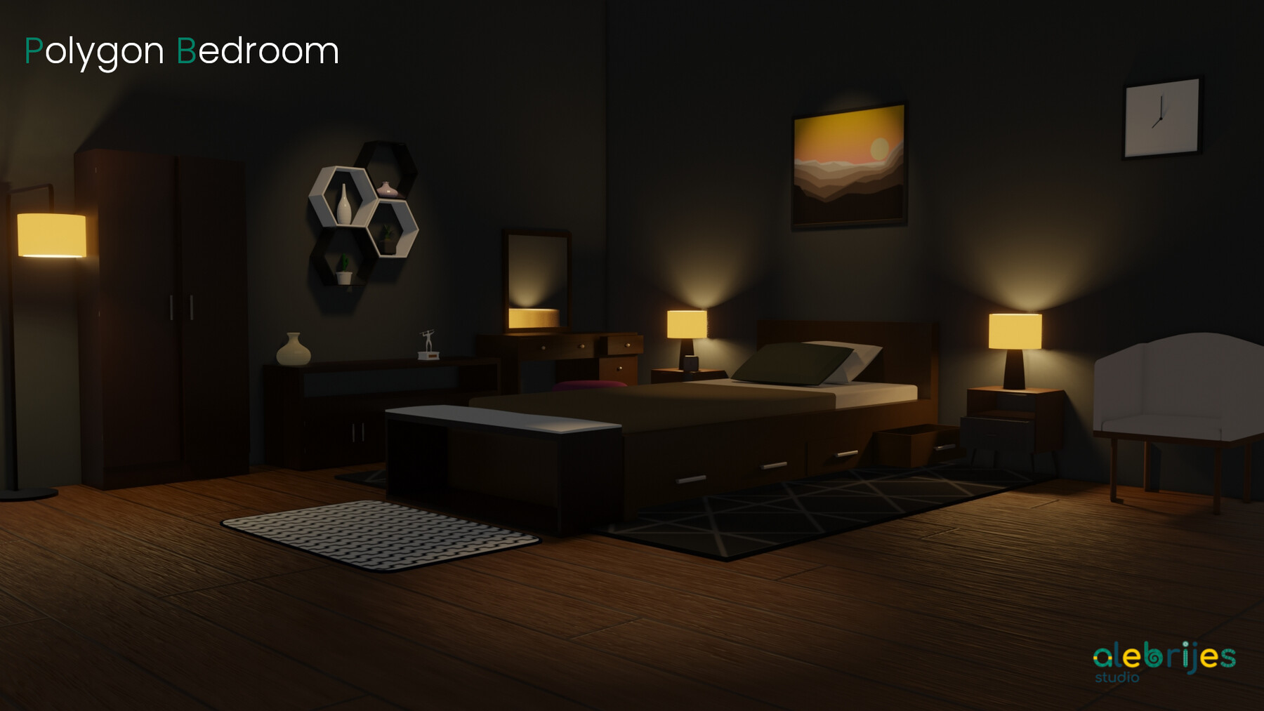 ArtStation - Polygon Bedroom | Game Assets
