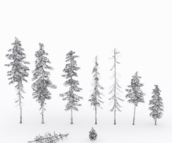ArtStation - Fir Pine Tree Pack | Game Assets