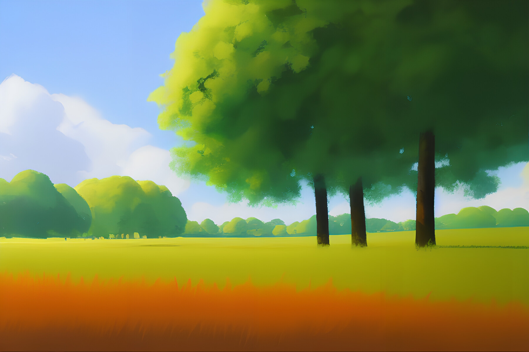 ArtStation - Illustration of Cloud and Tree | Artworks