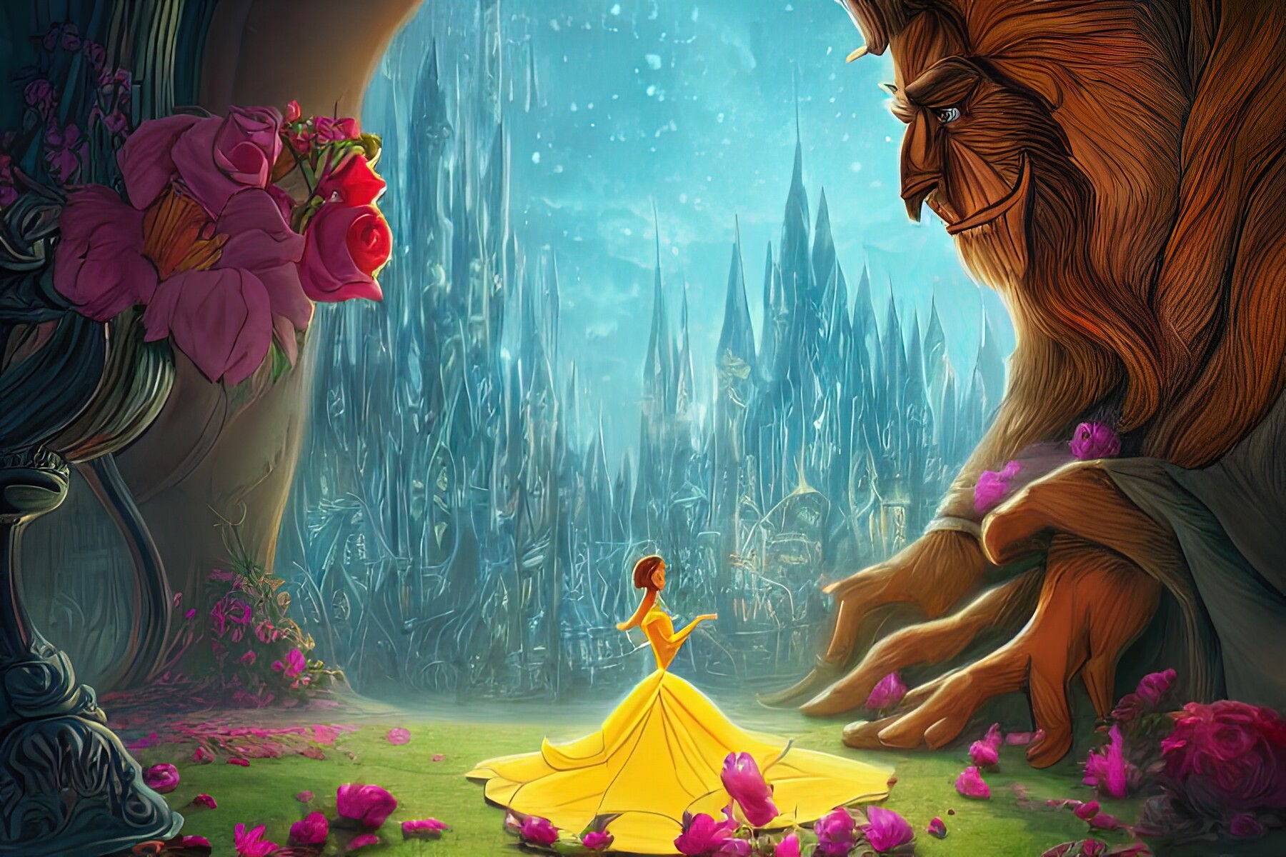 ArtStation - A Beast in love with a beauty | Artworks