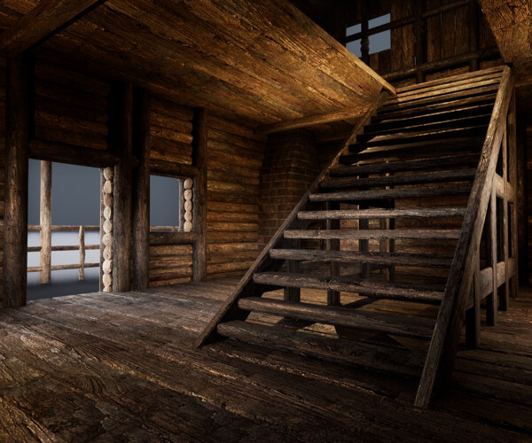 ArtStation - MEDIEVAL SLAVIC HOUSE COTTAGE CABIN HUT VILLAGE HUNTER AAA ...