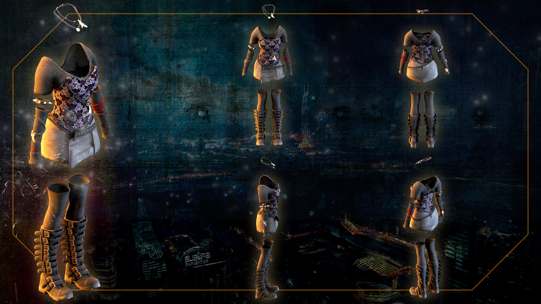 ArtStation - 15 Female Outfits_ 3d models | Resources