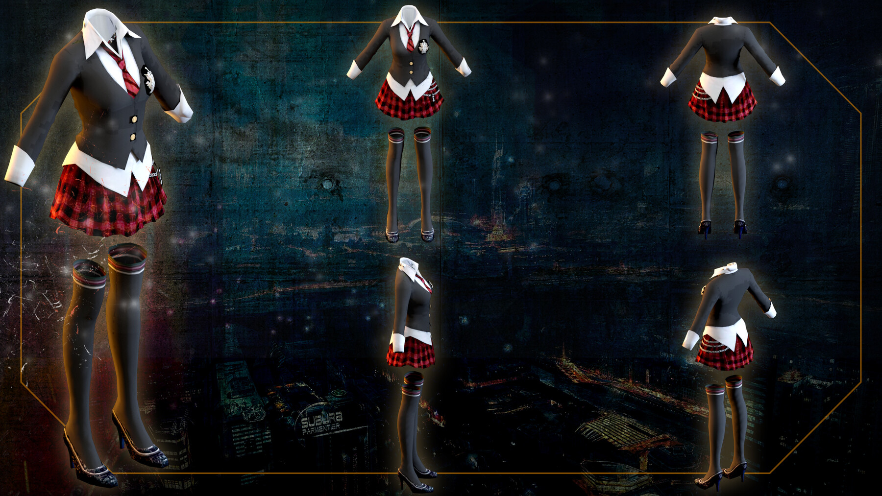 ArtStation - 15 Female Outfits_ 3d models | Resources