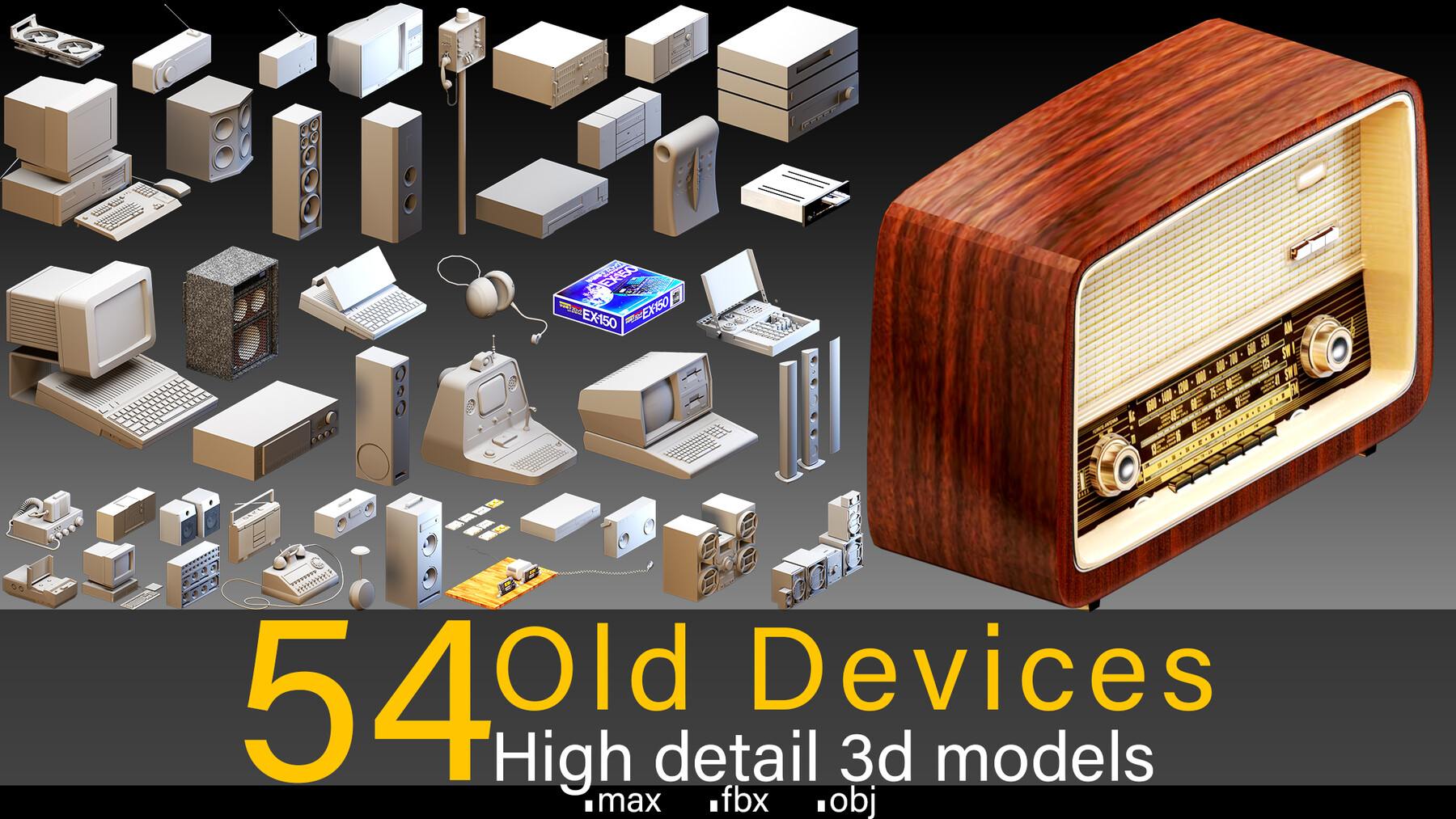 ArtStation - 54 Old Devices- High detail 3d models | Resources