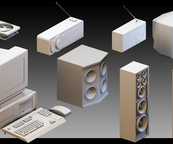 ArtStation - 54 Old Devices- High detail 3d models | Resources
