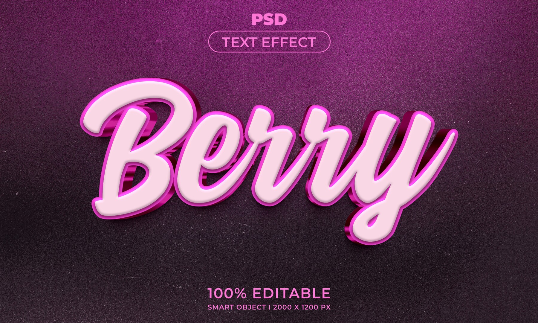 ArtStation - Berry PSD fully editable text effect. Layer style PSD ...