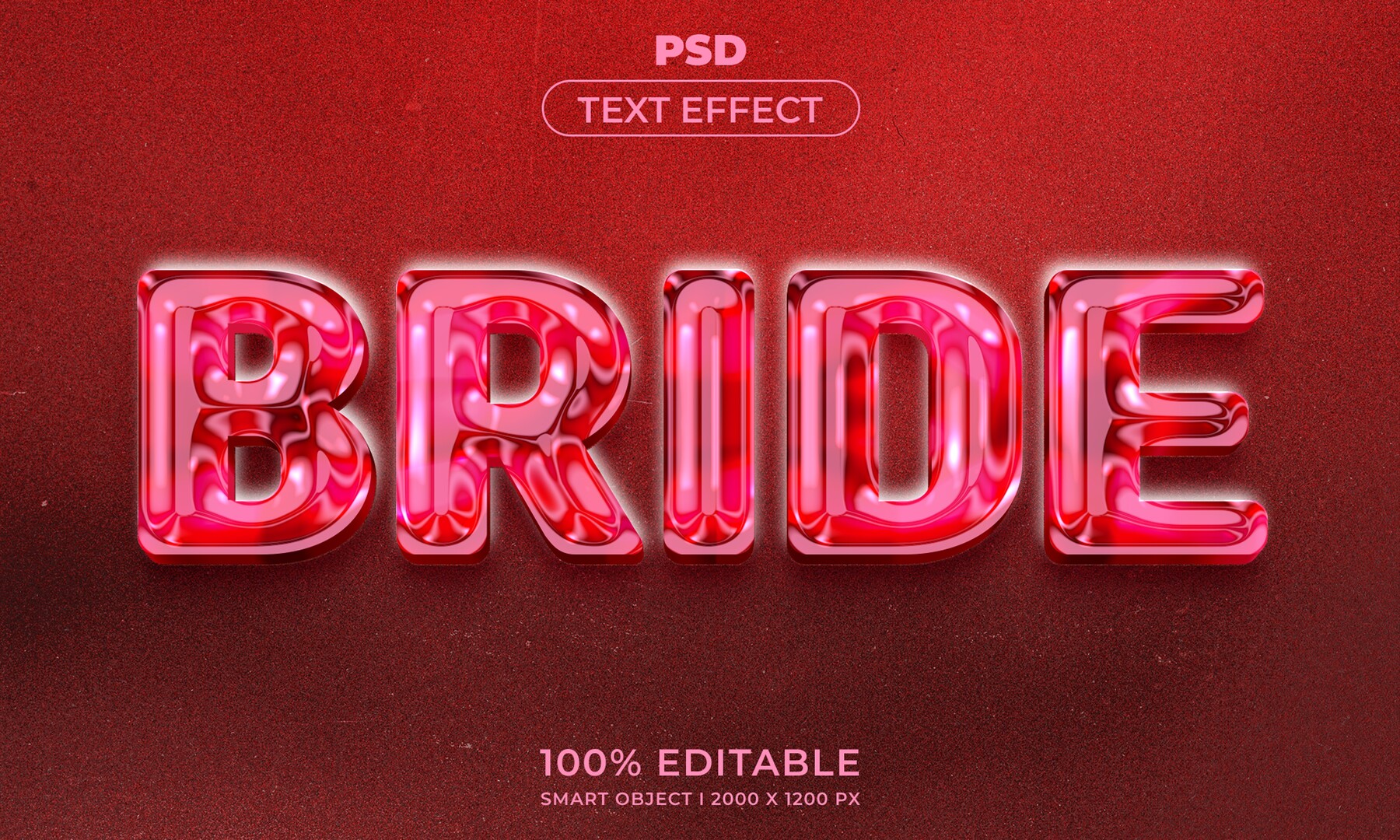 ArtStation - Bride PSD fully editable text effect. Layer style PSD ...