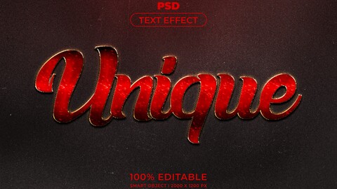 ArtStation - Unique PSD fully editable text effect. Layer style PSD ...