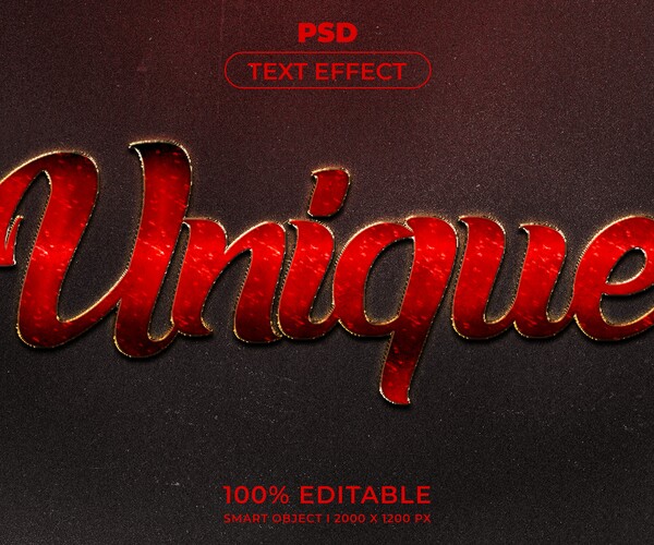ArtStation - Unique PSD fully editable text effect. Layer style PSD ...
