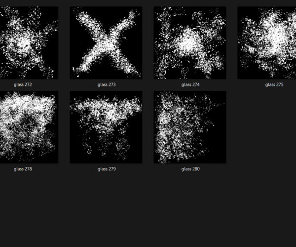 ArtStation - Broken Glass 300 Alpha Patterns 2K Size Full Pack | Brushes
