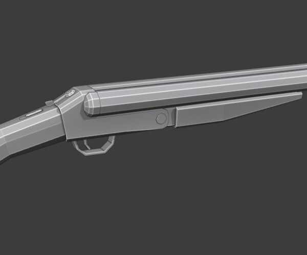 ArtStation - Double Barrel Shotgun Low Poly | Game Assets