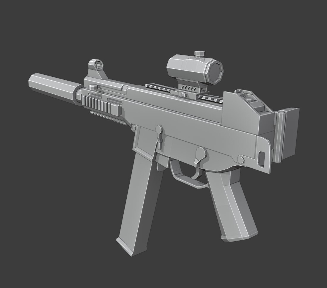ArtStation - UMP-45 Low Poly | Game Assets