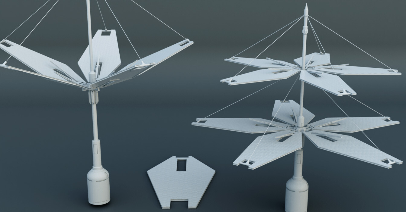 ArtStation - 15+ Sci-Fi Modular solar panels Kit | Resources