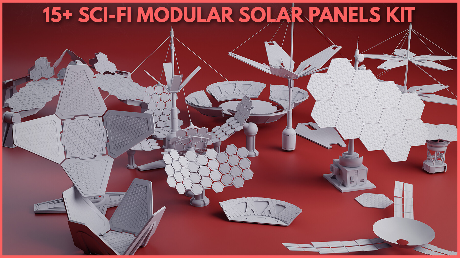ArtStation - 15+ Sci-Fi Modular solar panels Kit | Resources
