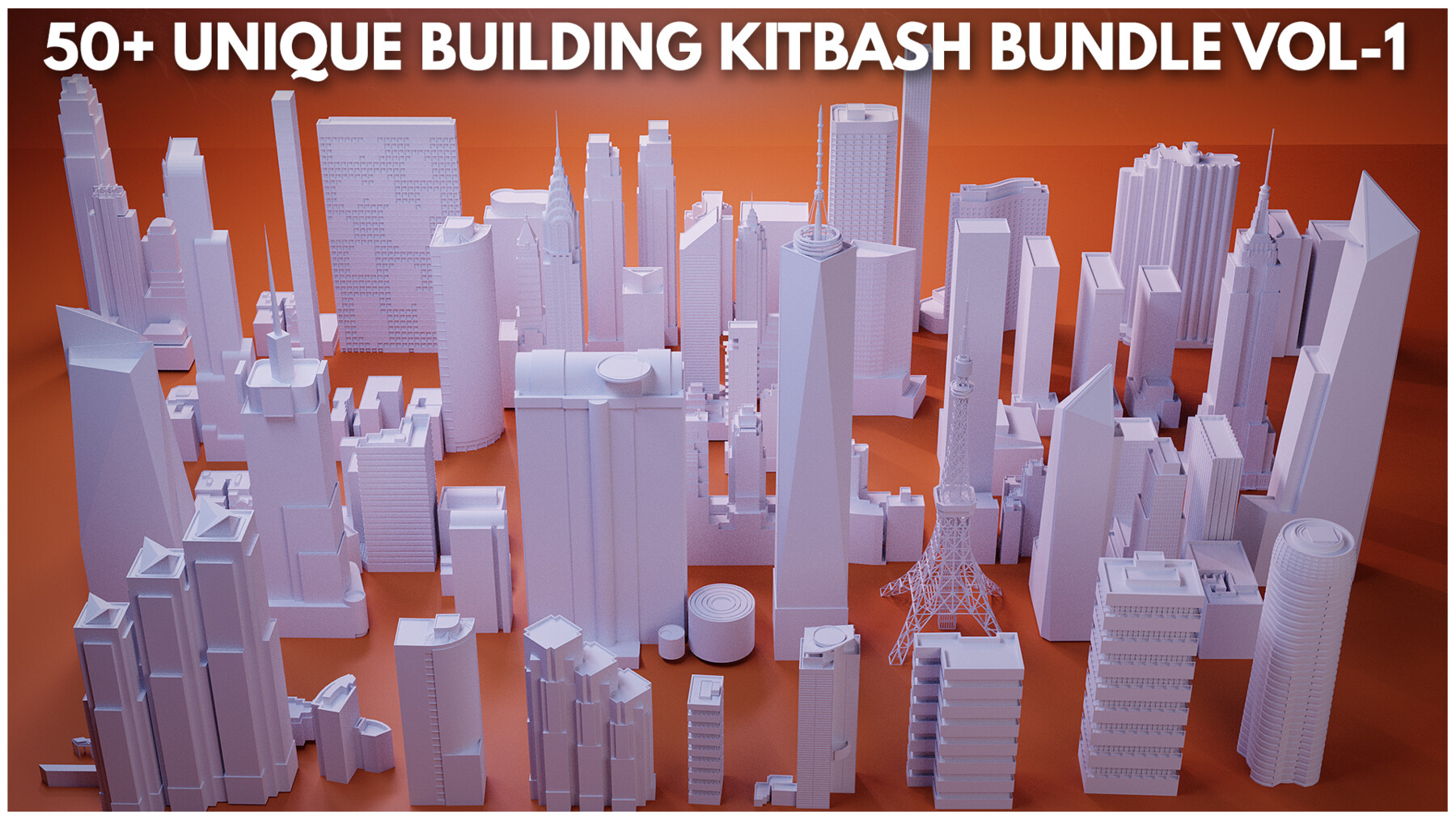 ArtStation - 50+ Unique Building Kitbash Bundle VOL-1 | Resources