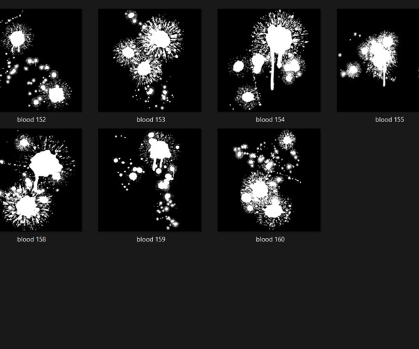 ArtStation - Blood 300 Alpha Patterns 2K Size Full Pack | Brushes