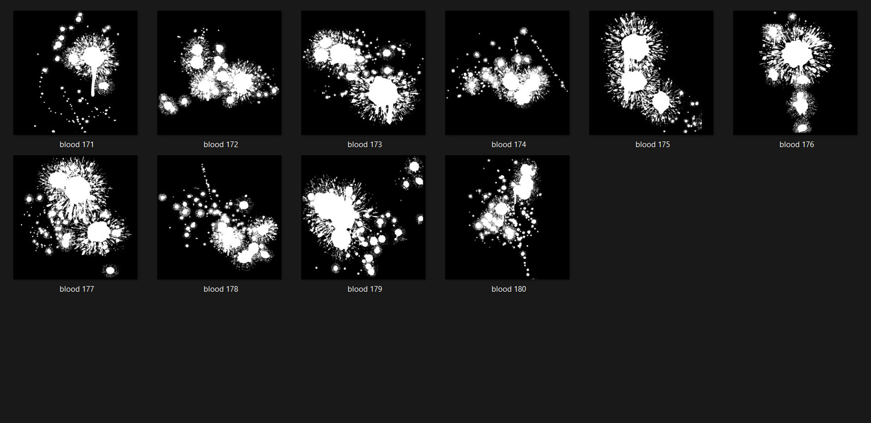 ArtStation - Blood 300 Alpha Patterns 2K Size Full Pack | Brushes