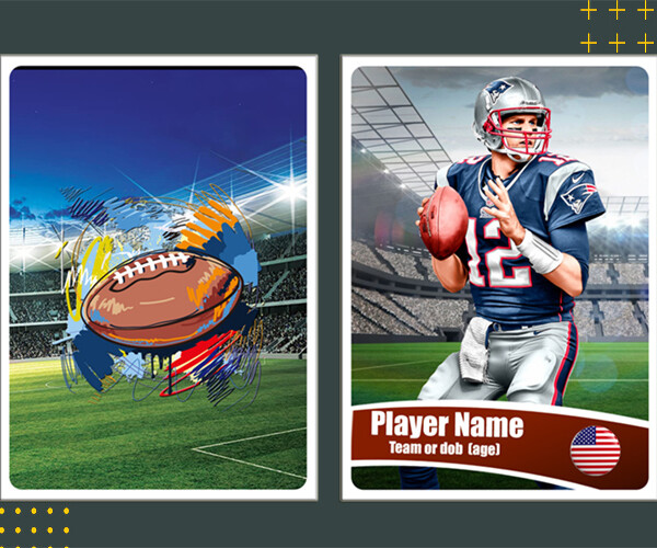 ArtStation - American football Trading card Template | Artworks