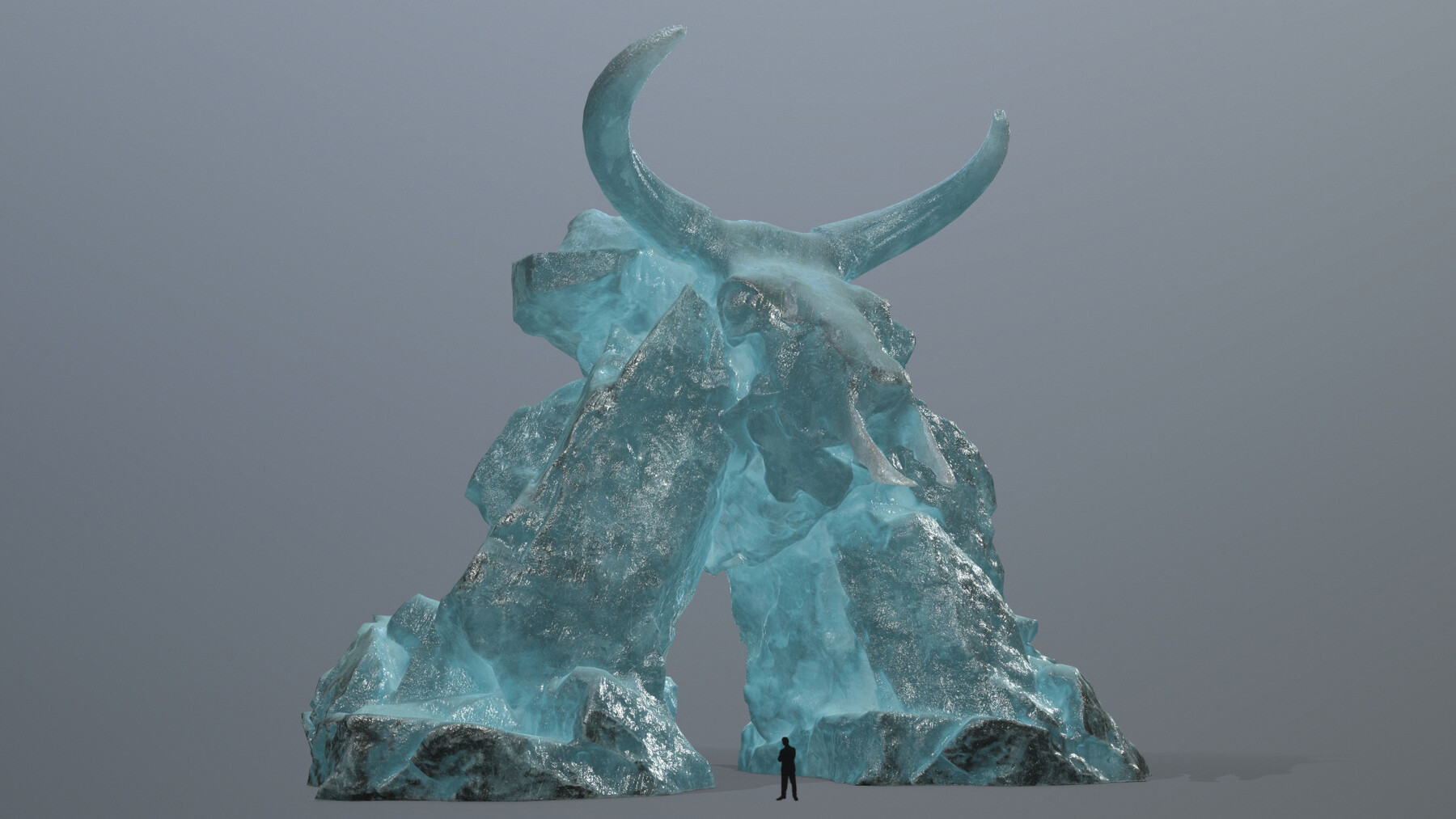 ArtStation - ice skull gate | Game Assets