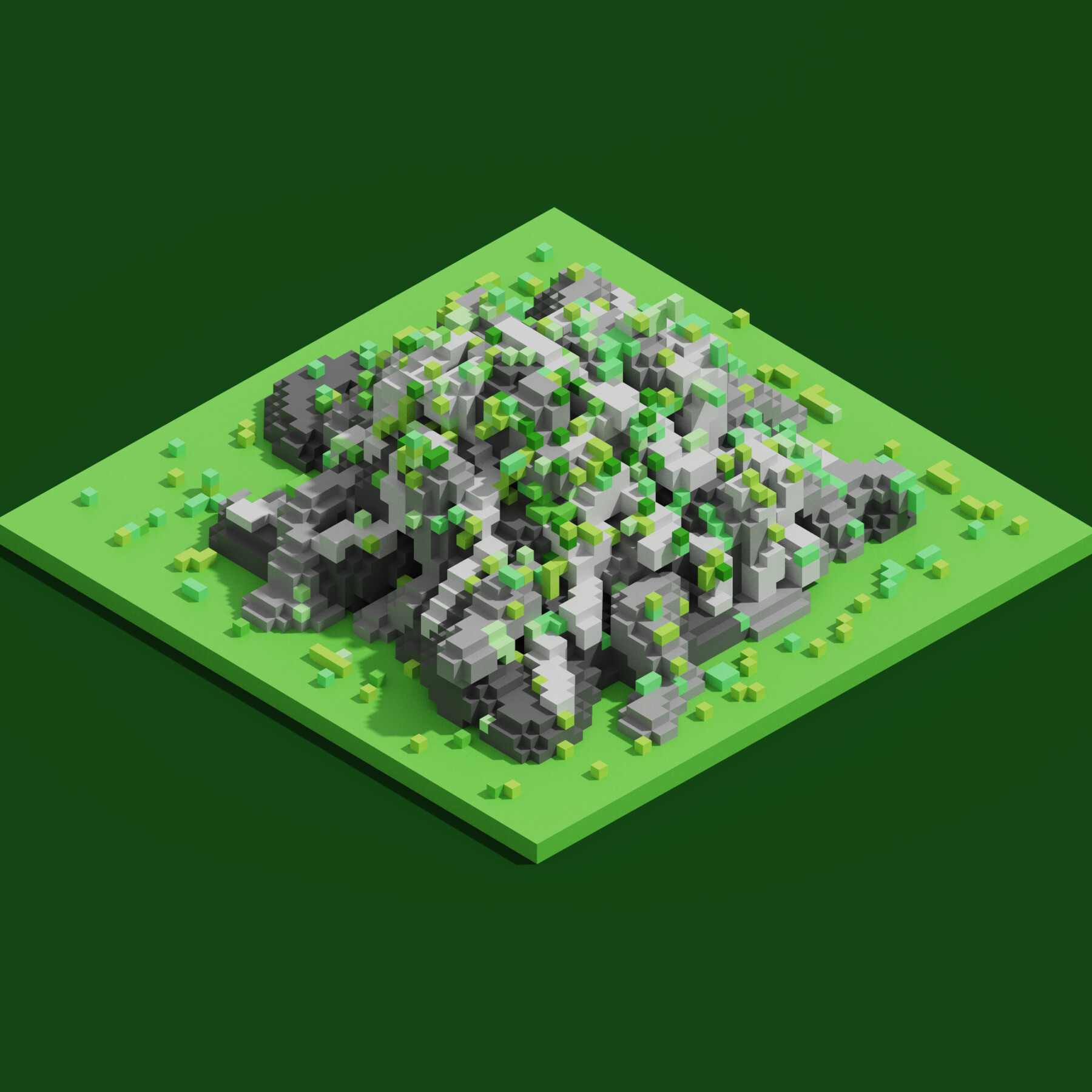 ArtStation - 3d voxel green landscape 64x64x64 5tm | Resources