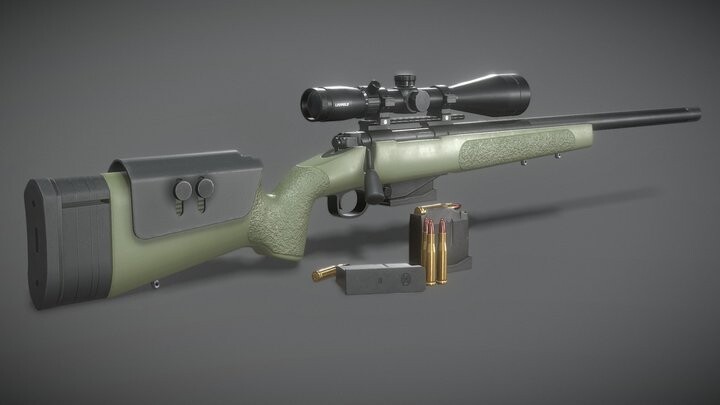 ArtStation - FN SPR A3G Sniper Rifle | Game Assets